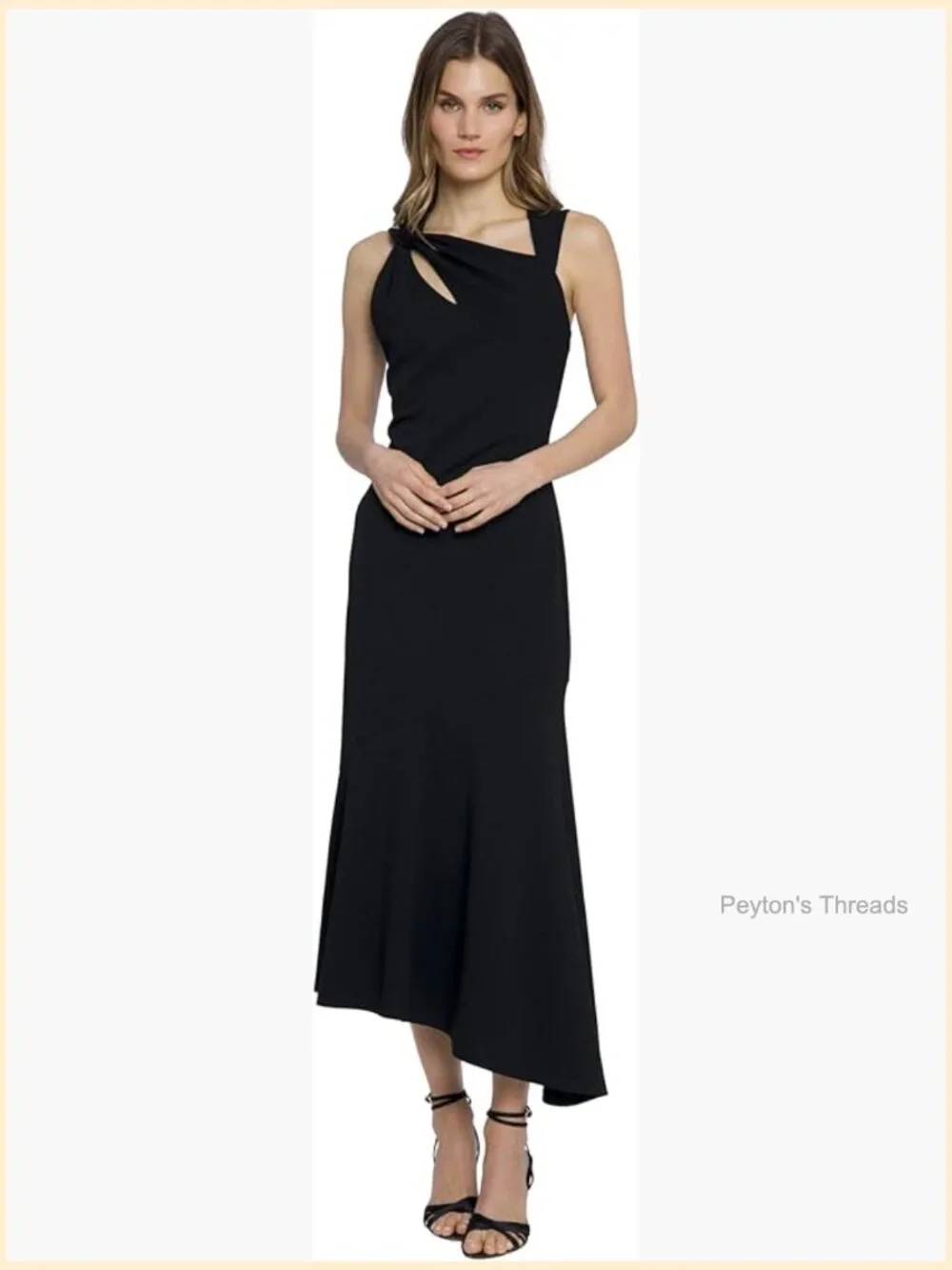 Dresses | Sleeveless Asymmetrical Midi Cocktail Dress With Keyhole ...
